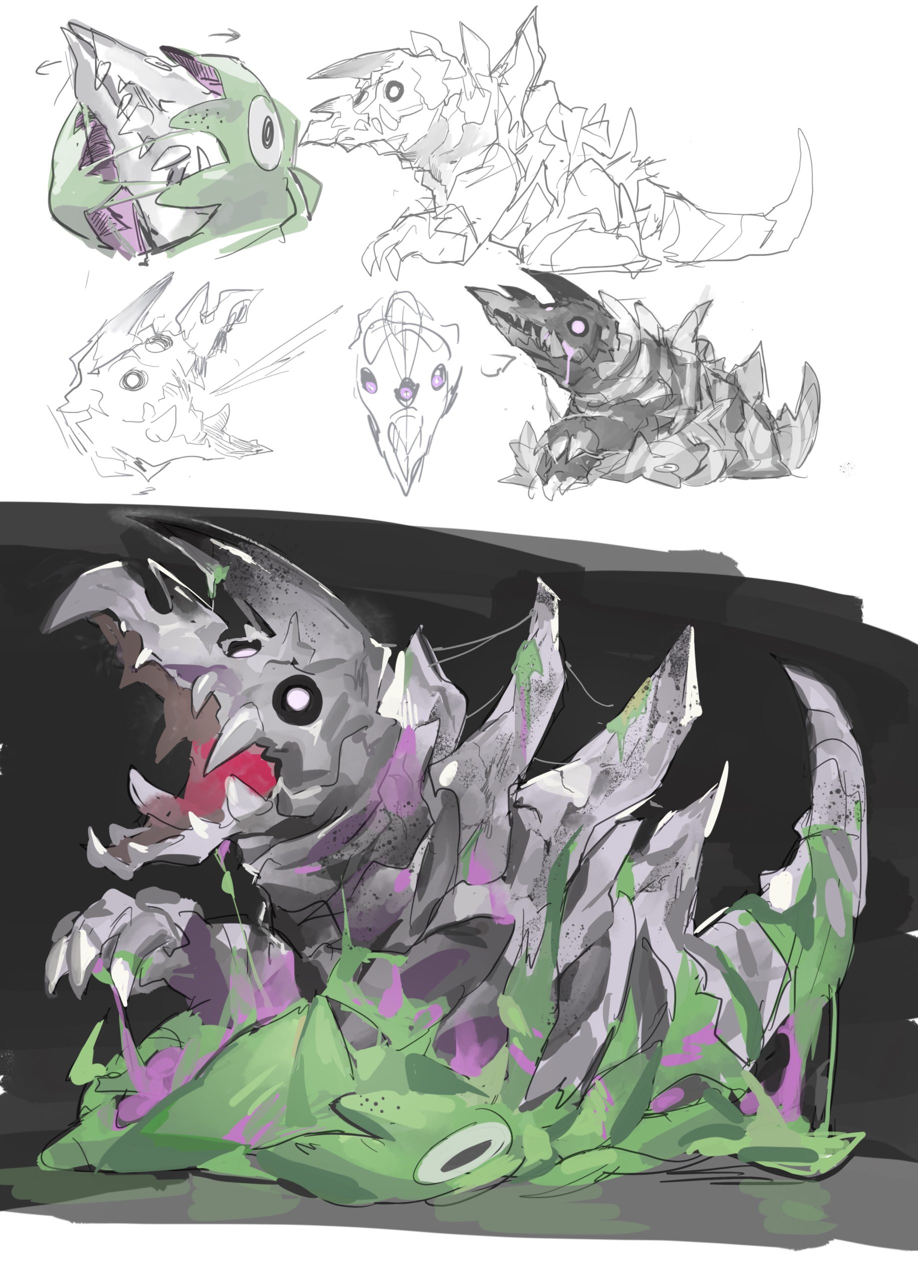 Kaiju design sketches – Krgc